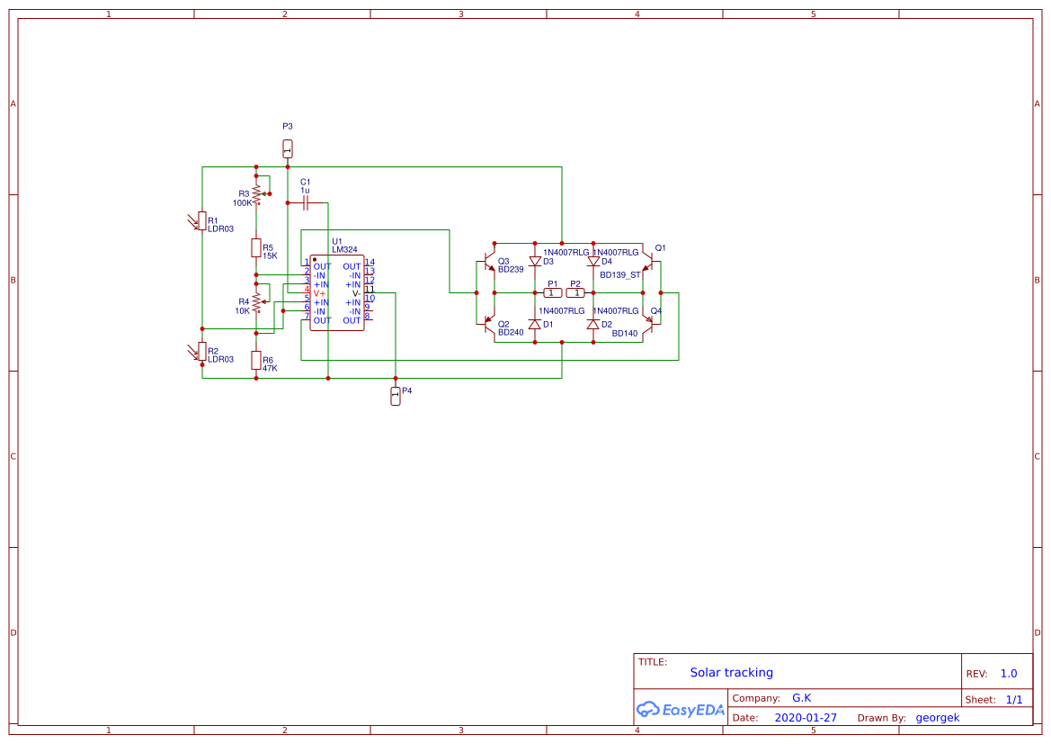 solar tracking - EasyEDA open source hardware lab