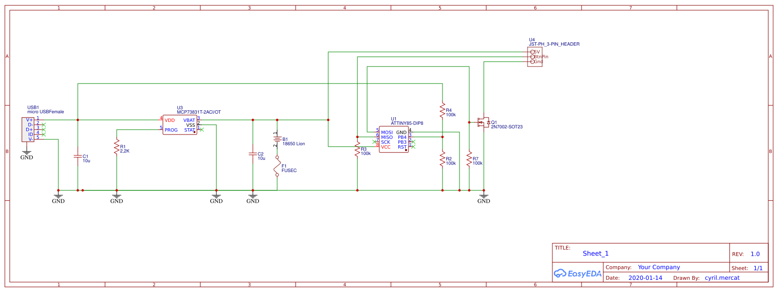 Led controler - EasyEDA open source hardware lab