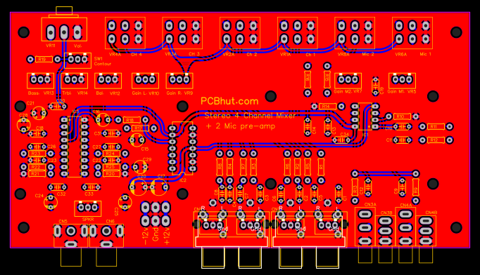 4 channel mixer - EasyEDA open source hardware lab