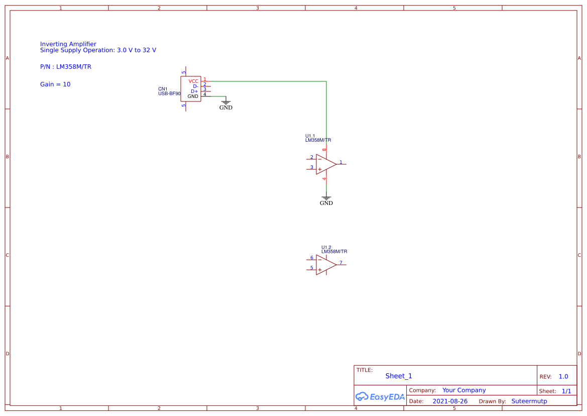 Basic Opamp Inv LM358 - EasyEDA open source hardware lab