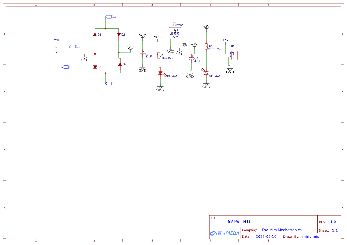 5V power supply(THT) - OSHWLab