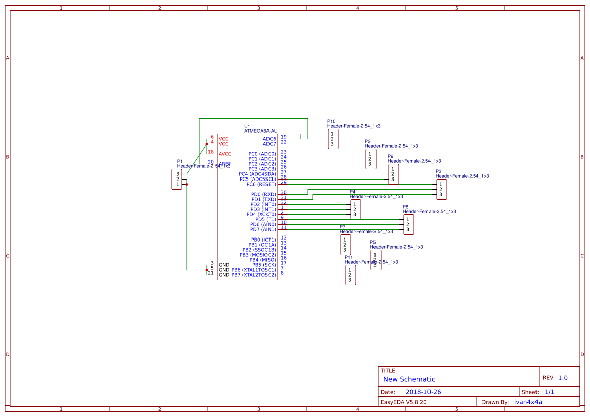 26.10.18 ардуино на atmega8a плата для всех выходов - EasyEDA open ...