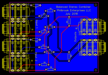Balanced Stereo Combiner - EasyEDA open source hardware lab