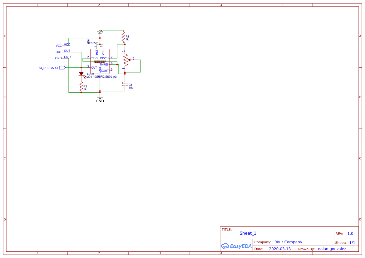 555 TIMER - EasyEDA open source hardware lab