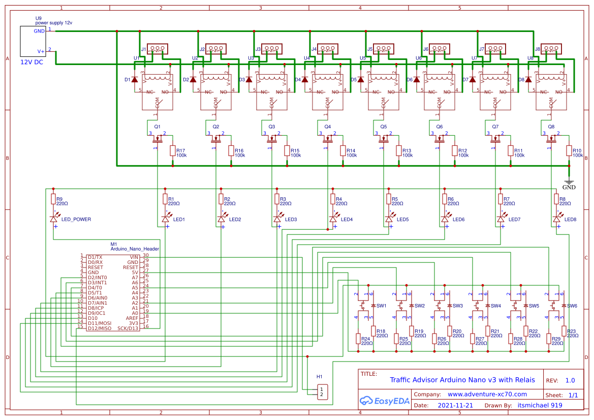 Traffic Advisor / Lightbar - EasyEDA open source hardware lab