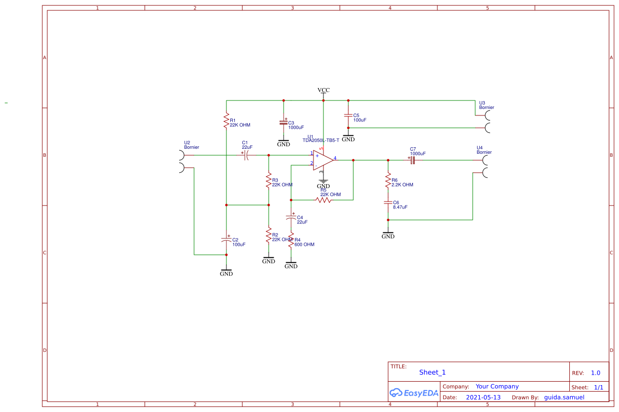 amplificatore con TDA - Platform for creating and sharing projects - OSHWLab