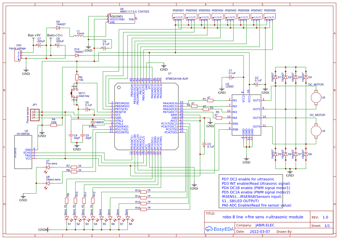 Open source robot 8 line - OSHWLab