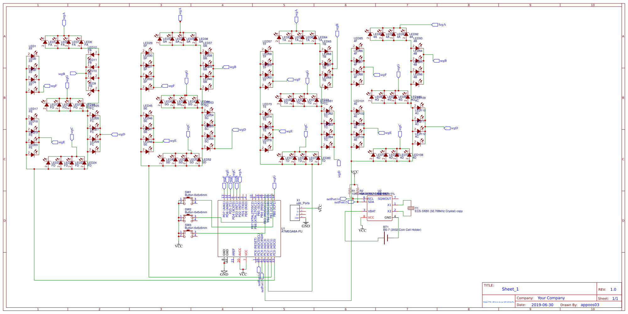 clock led - Platform for creating and sharing projects - OSHWLab