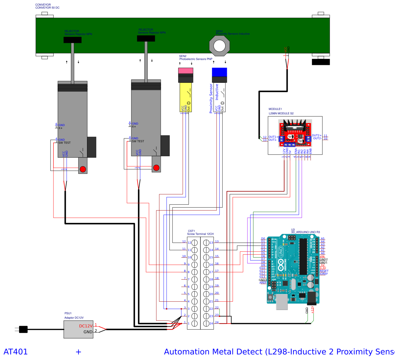 AT401 Automation Metal Detect - EasyEDA open source hardware lab
