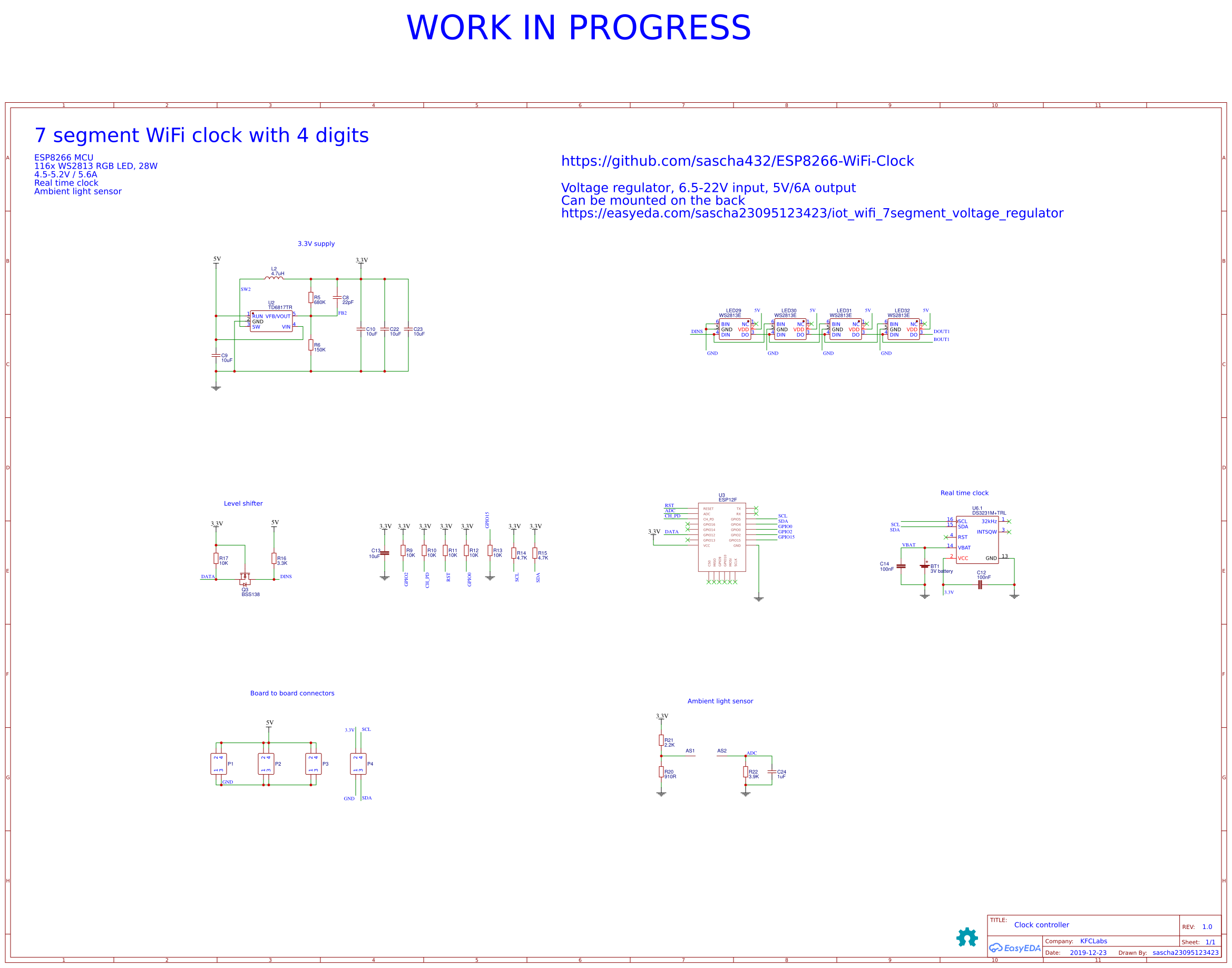 IoT_WiFi_7_segment_4_digits - EasyEDA open source hardware lab
