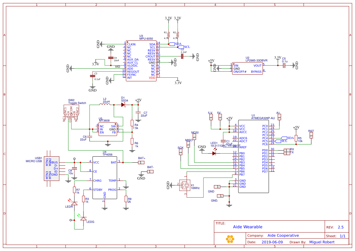 Aide Wearable - EasyEDA open source hardware lab