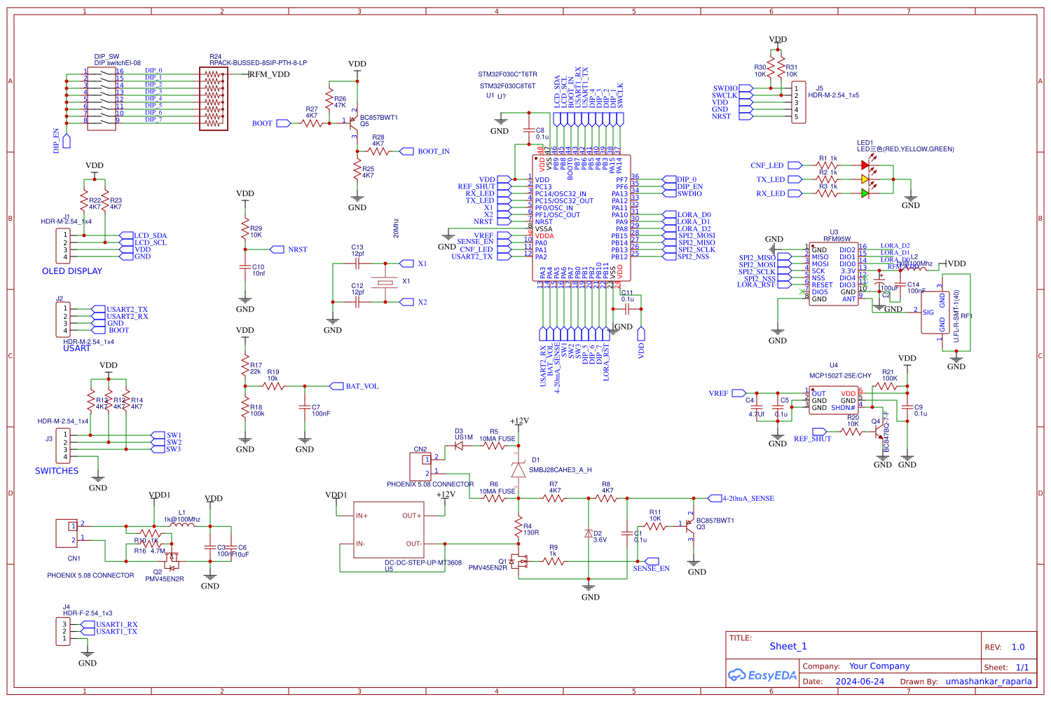 WaterLevelControllerForRailwayLora - EasyEDA open source hardware lab