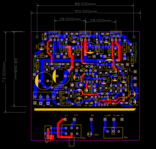 TDA2030 2.1 amplifier - EasyEDA open source hardware lab