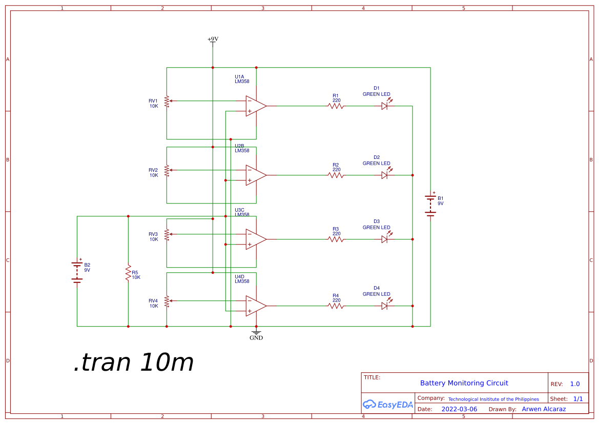 Battery Monitoring Circuit - OSHWLab