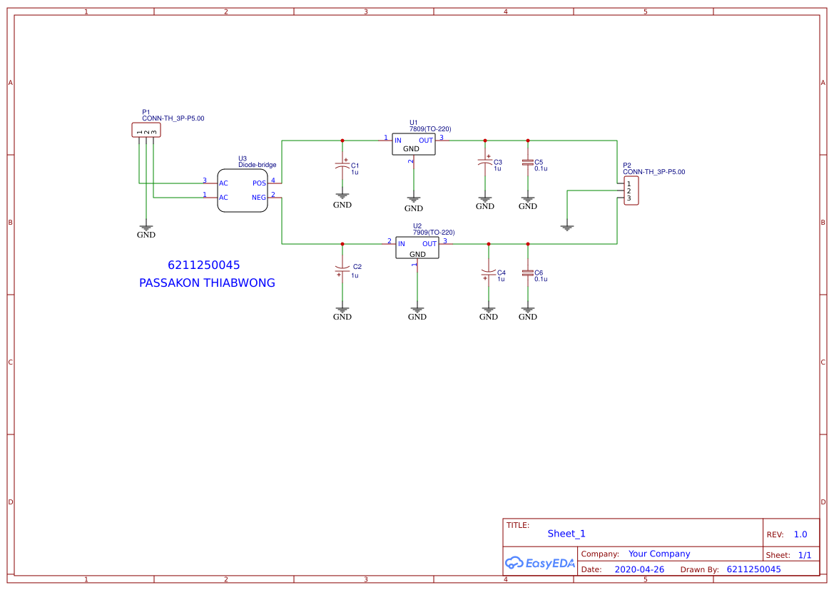 Dual Power Supply - EasyEDA open source hardware lab