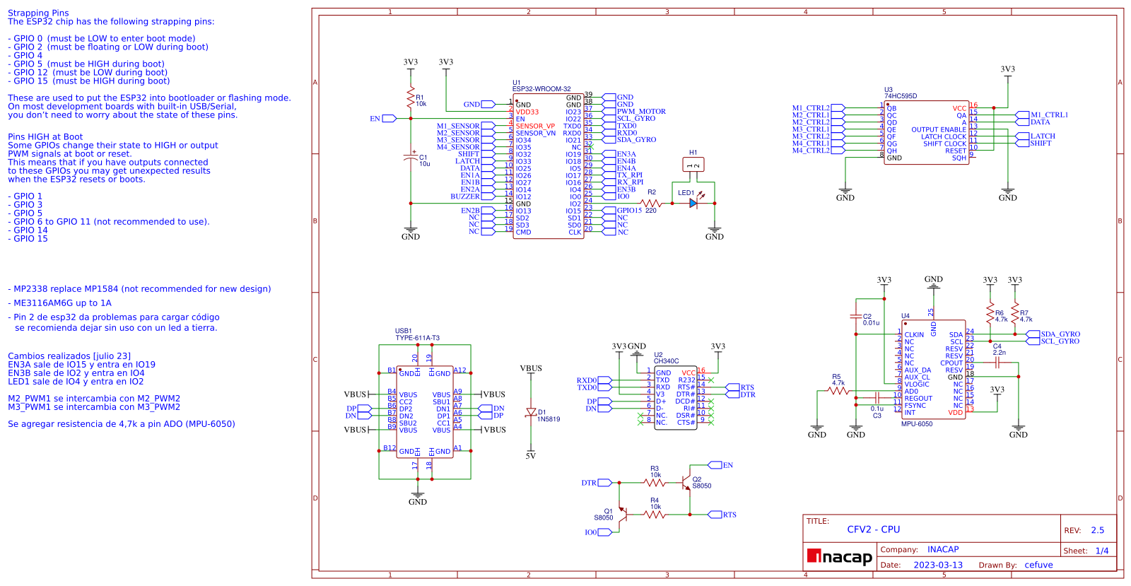 CFV-2 Robot Controller Board - OSHWLab