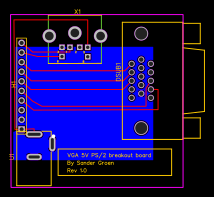 Breakout VGA, 5V and PS/2 - EasyEDA open source hardware lab