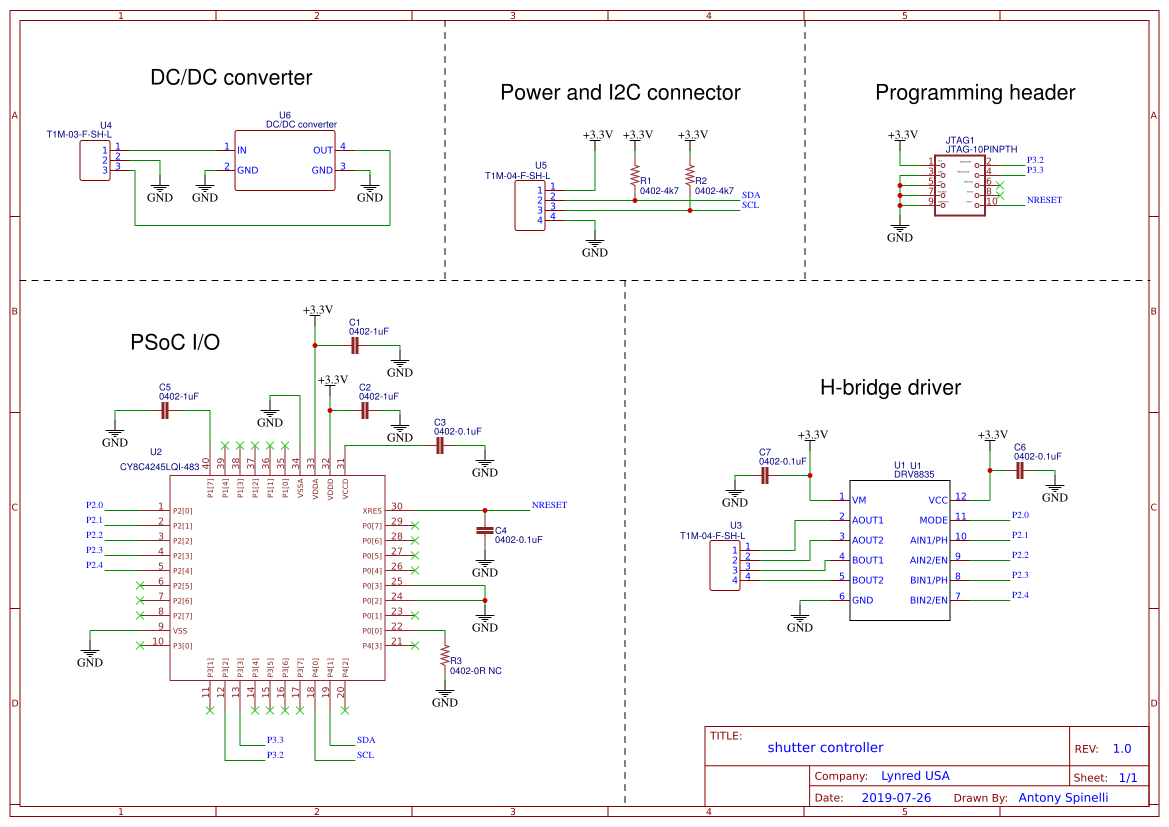 shutter controller - EasyEDA open source hardware lab