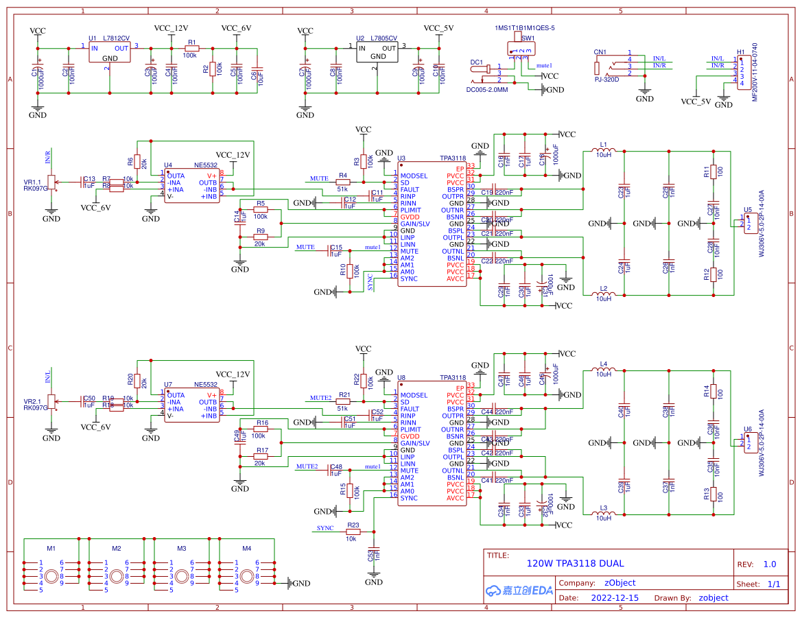120W TPA3118 DUAL - OSHWLab