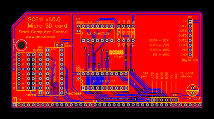 SC611 v1.0 Micro SD module for RCBus-40pin - OSHWLab