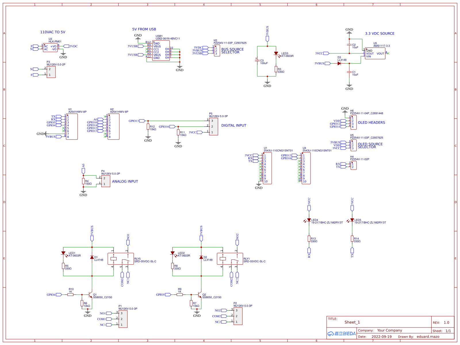 ESP-12 XBEE RELAY - OSHWLab