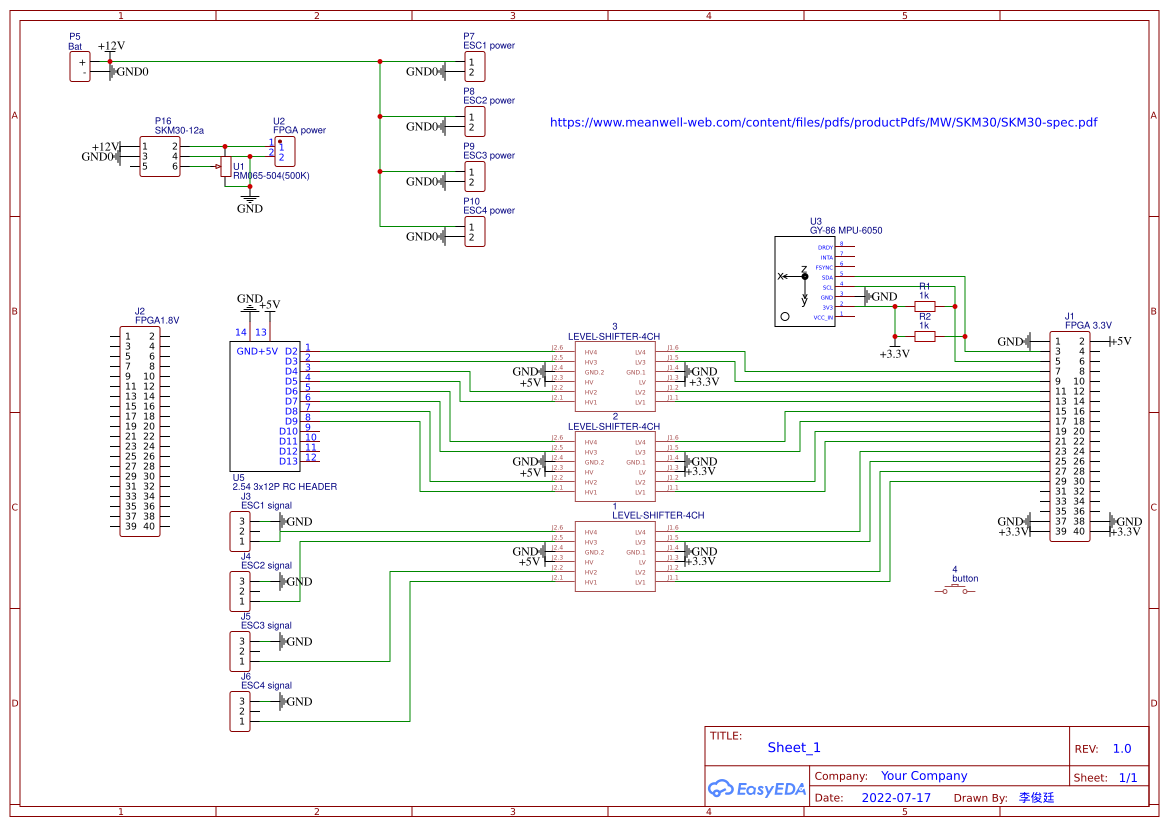 Drone PDB - EasyEDA open source hardware lab