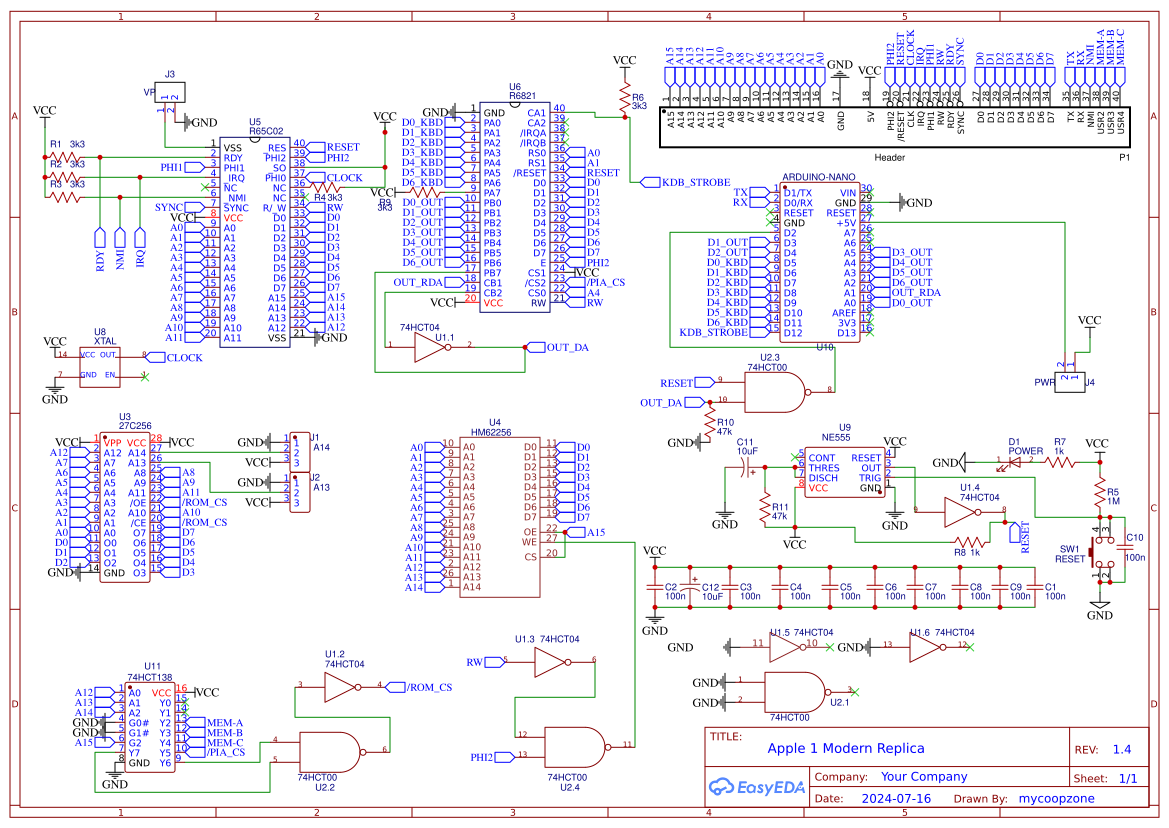 Apple 1 Replica - OSHWLab