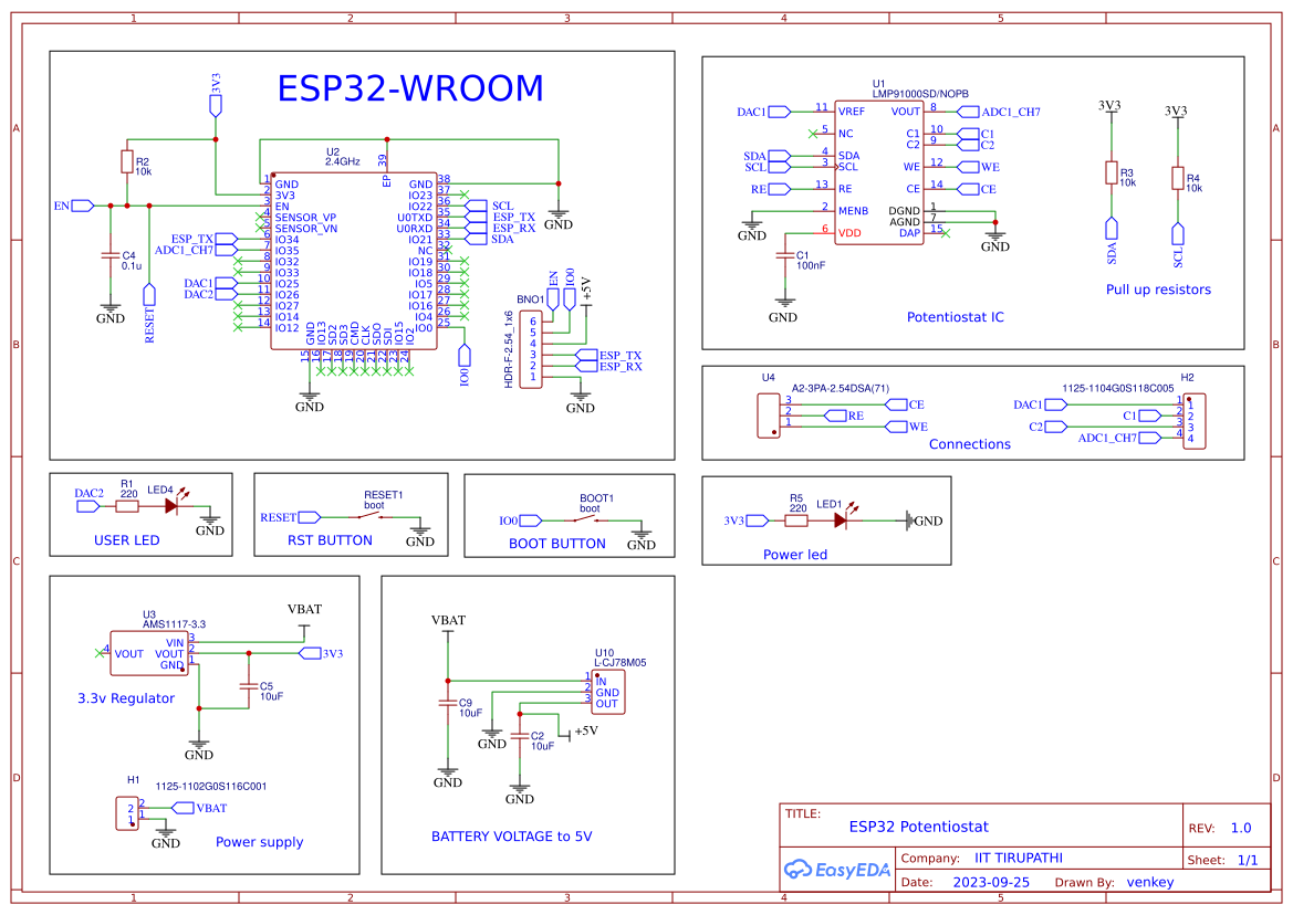 Esp32potentiostat Platform For Creating And Sharing Projects Oshwlab