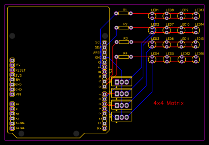 4x4 Matrix - EasyEDA open source hardware lab