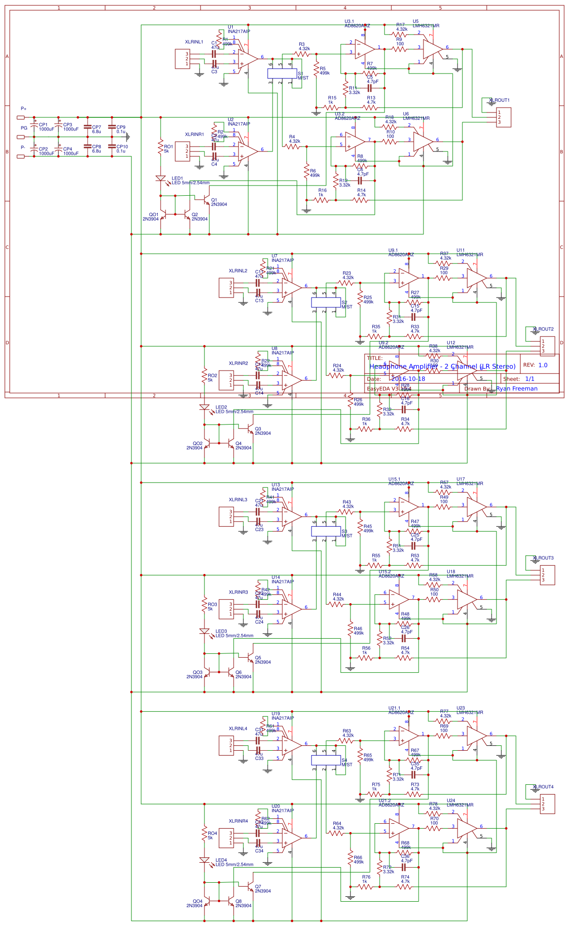 Headphone Multiamp - OSHWLab