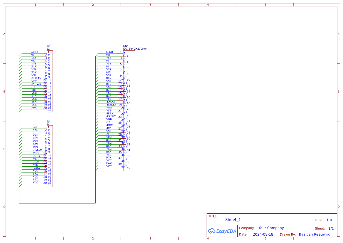HP-85 Flatcable Connector IO PCA - OSHWLab