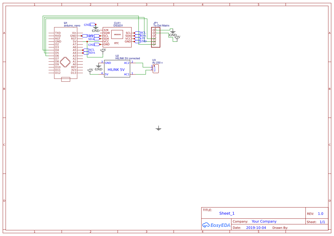 digital clock - OSHWLab