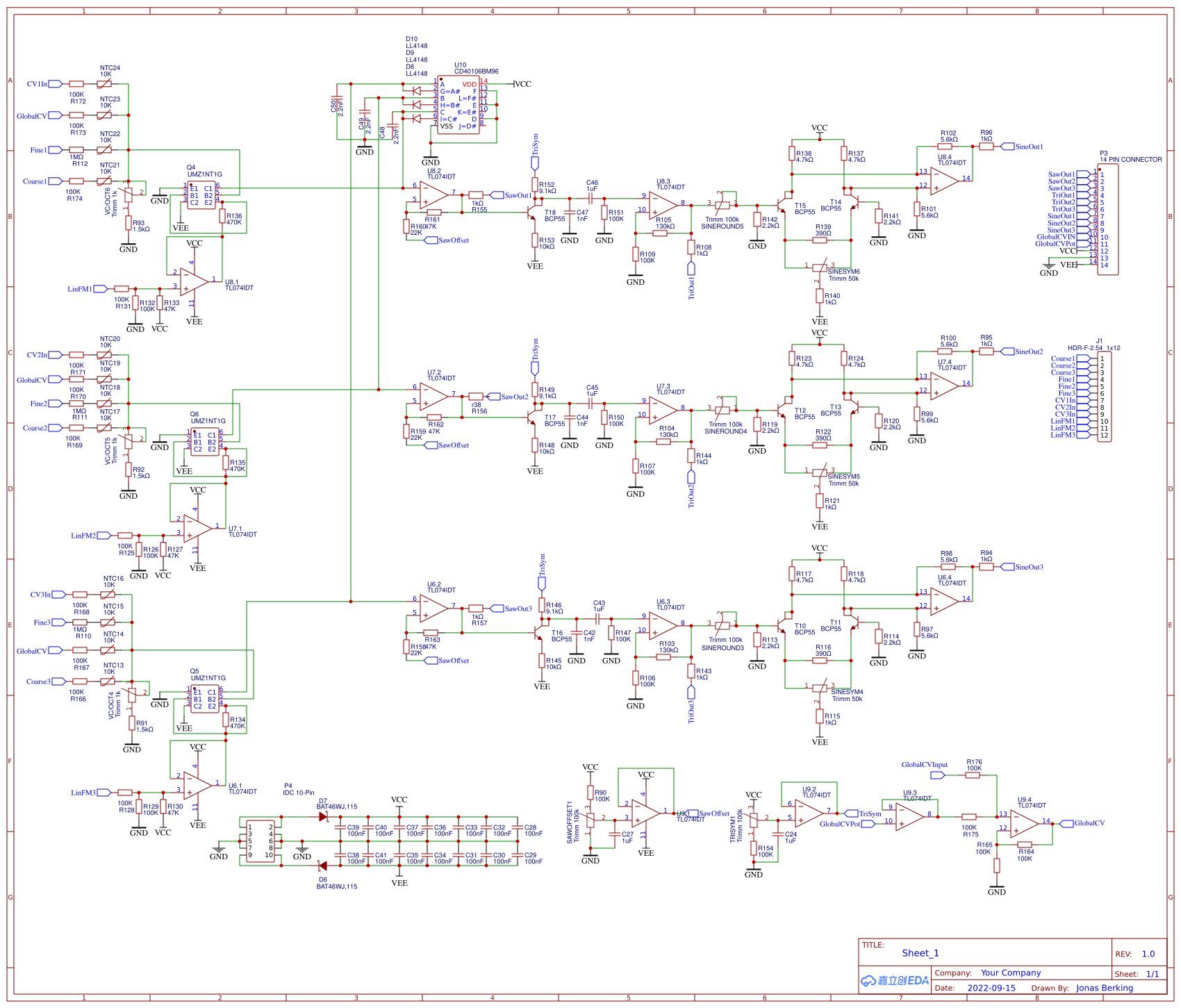 3xVCO - EasyEDA open source hardware lab