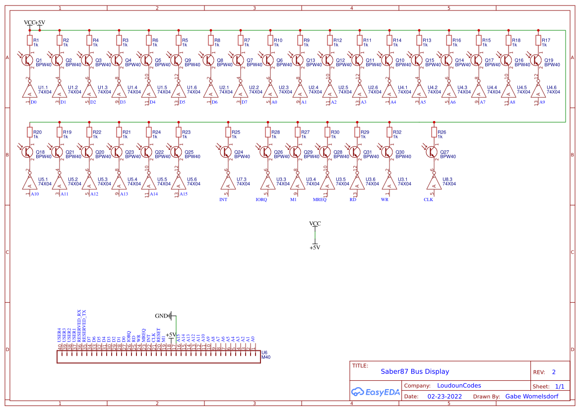 Saber87 Bus Board - EasyEDA open source hardware lab