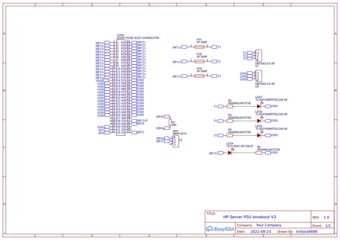 HP server Breakout - EasyEDA open source hardware lab