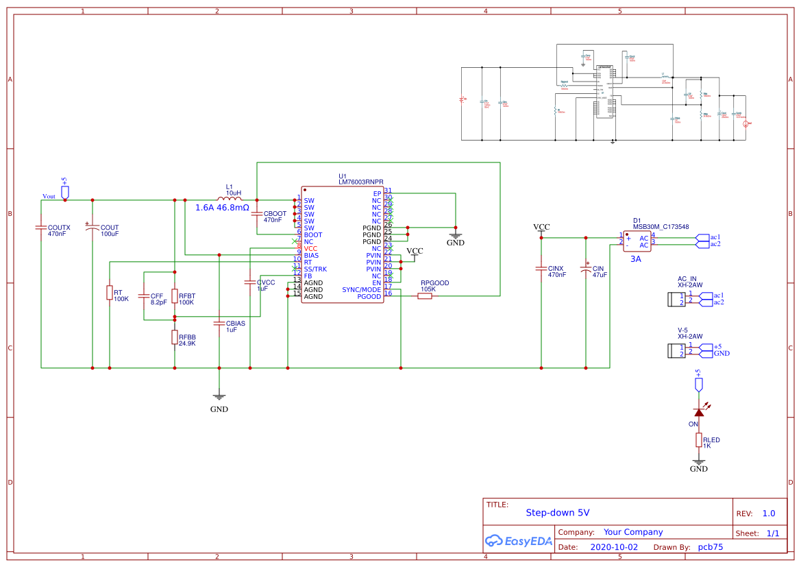 Alimentatore step-down 5V - EasyEDA open source hardware lab