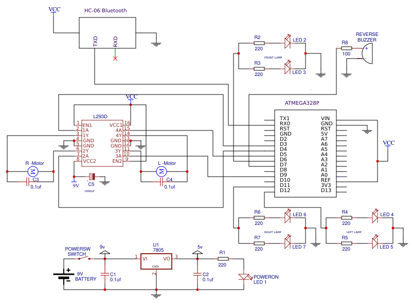 robot controlled by bluetooth - EasyEDA open source hardware lab