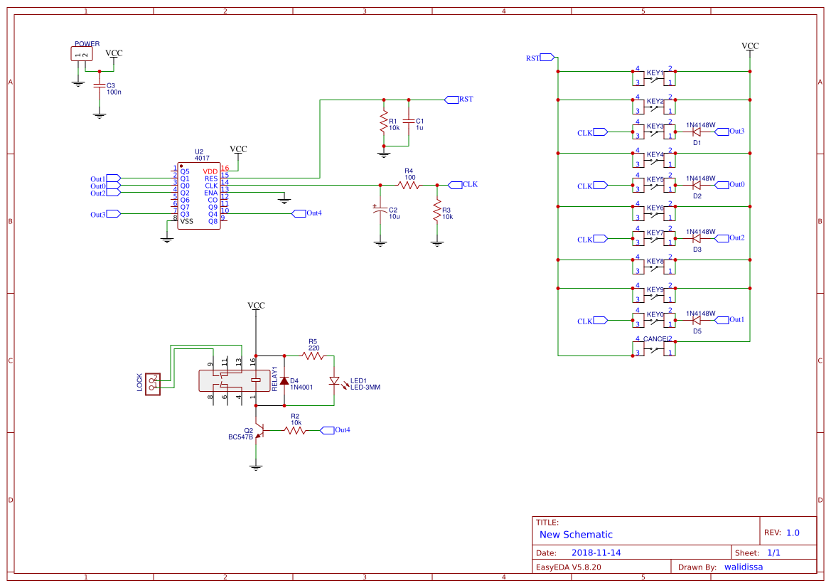 Simple Password Lock copy - OSHWLab