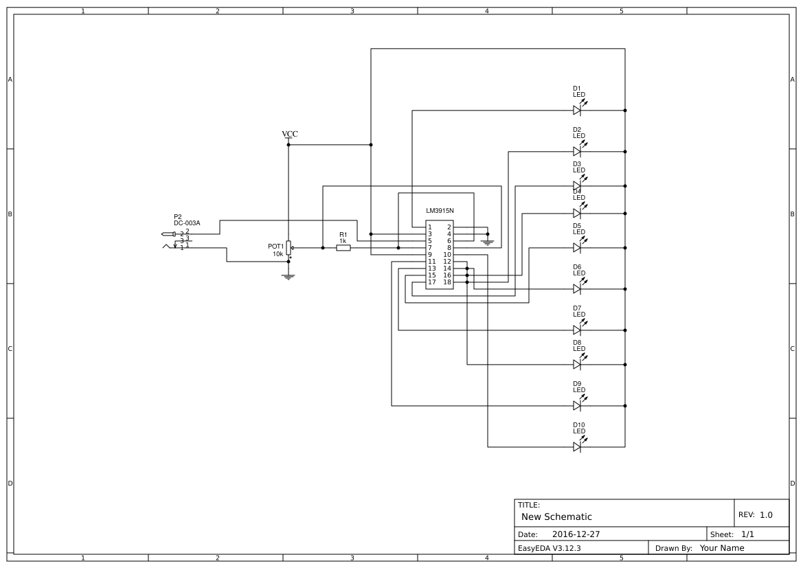VU metar - EasyEDA open source hardware lab