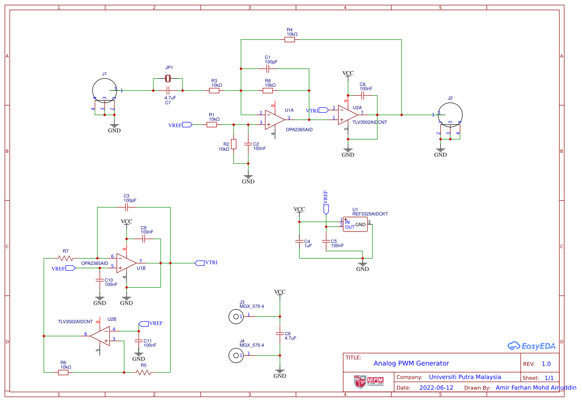 EEE4227 Module 3 Analog PWM Generator - OSHWLab