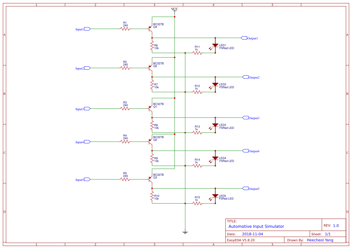 Automotive Input Simulator - EasyEDA open source hardware lab