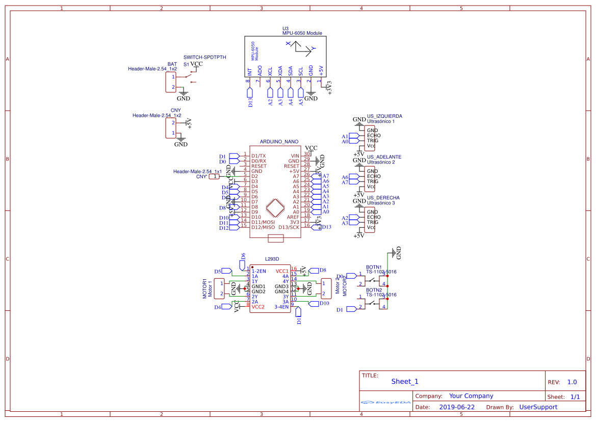 Placa Robot Laberinto V2 - EasyEDA open source hardware lab