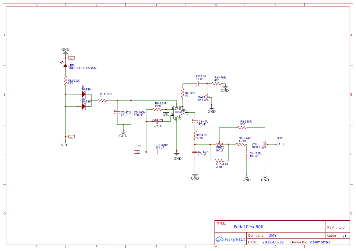 Pedal Plexi800 - OSHWLab