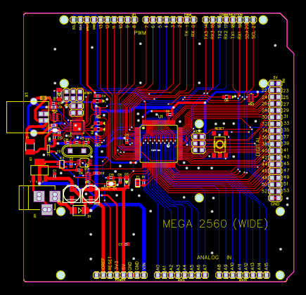 arduino mega Wide - OSHWLab