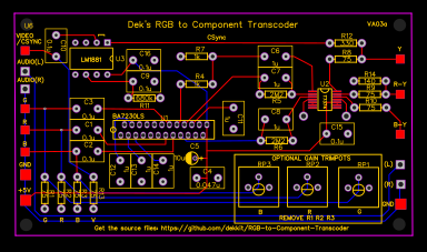 Dek's RGB to Component Transcoder - EasyEDA open source hardware lab