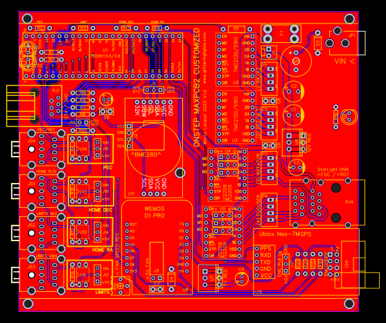 Custom ONSTEP MaxPCB2 - OSHWLab