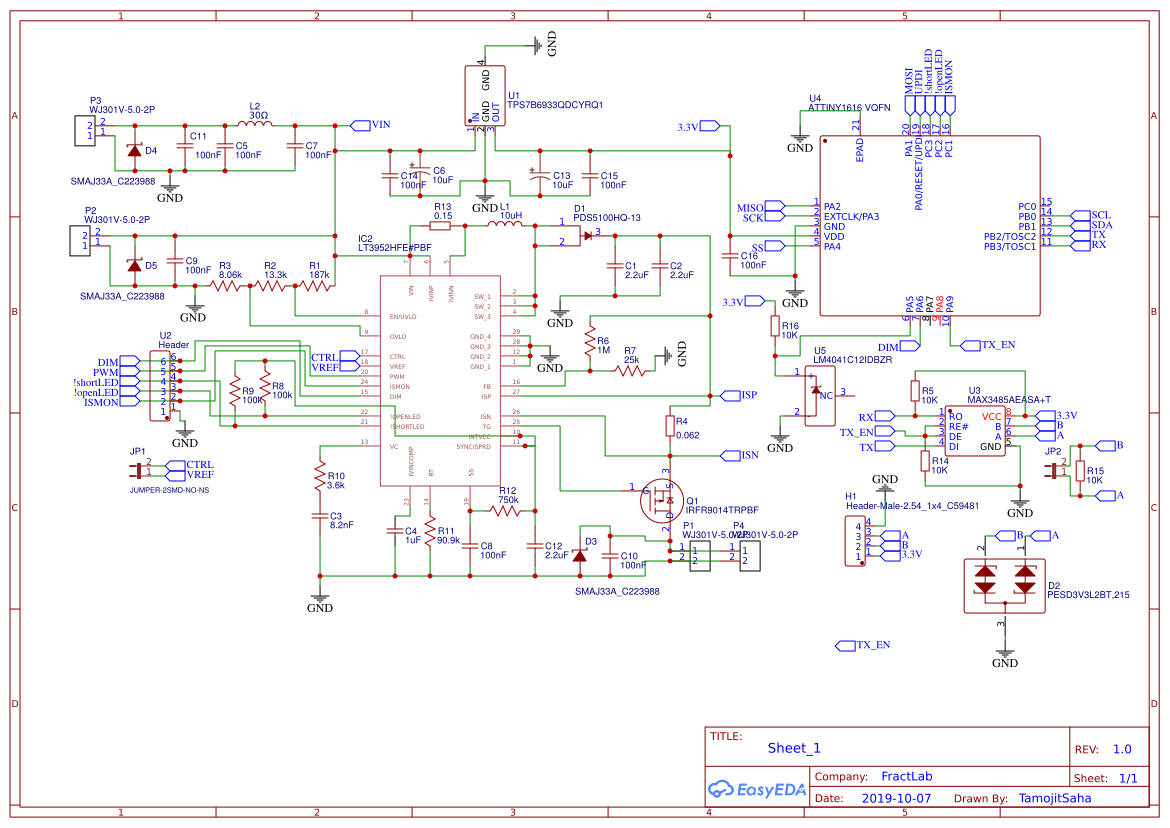 LT3952 Led Driver - EasyEDA open source hardware lab