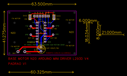 BASE MOTOR N20 ARDUINO MINI L293D V4 - OSHWLab