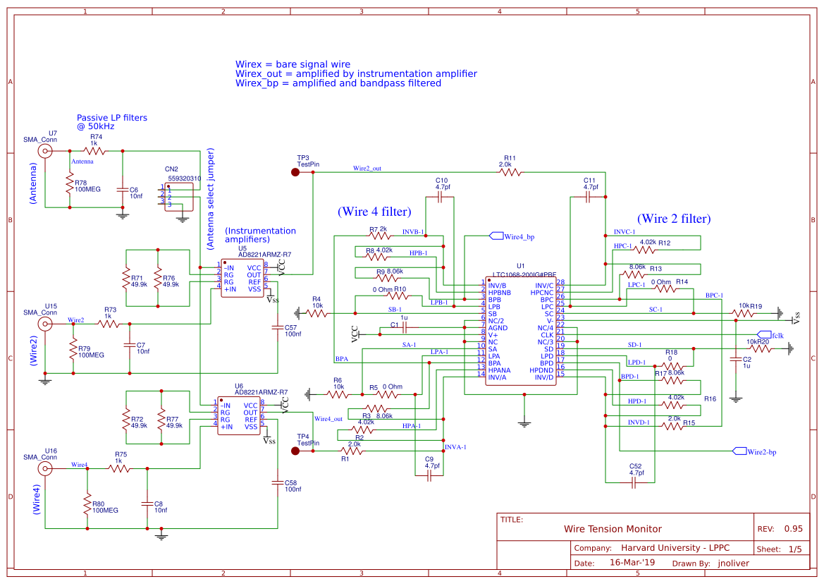 Wire Tension Monitor Rev B - EasyEDA open source hardware lab