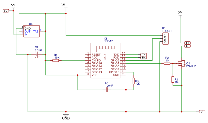 ESP8266 Dimmer DC 5V - EasyEDA open source hardware lab